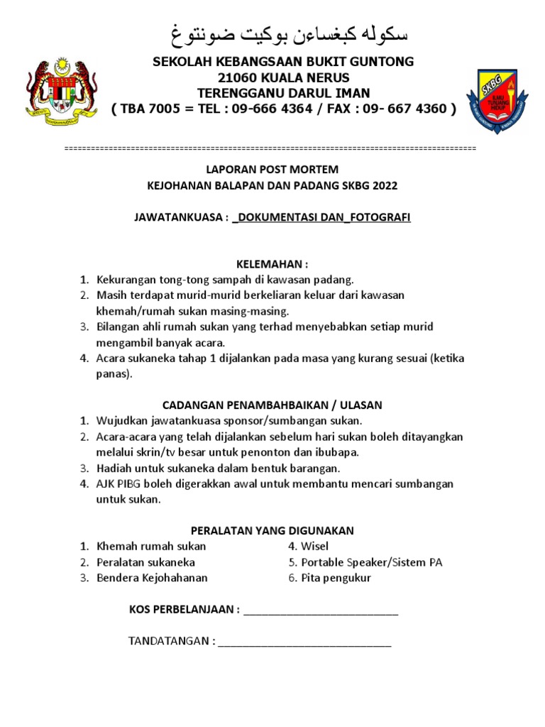 Borang Post Mortem | PDF