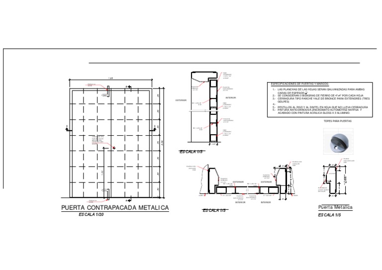 Puerta Contraplacada Fierro | Descargar gratis PDF | Rieles ...