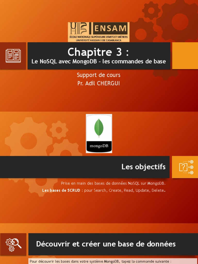 Chapitre 3 - Le NoSQL Avec MongoDB - Les Commandes de Base | PDF | MongoDB | Programmation ...