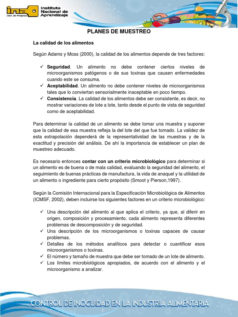 Planes de Muestreo | PDF | Muestreo (Estadísticas) | Alimentos
