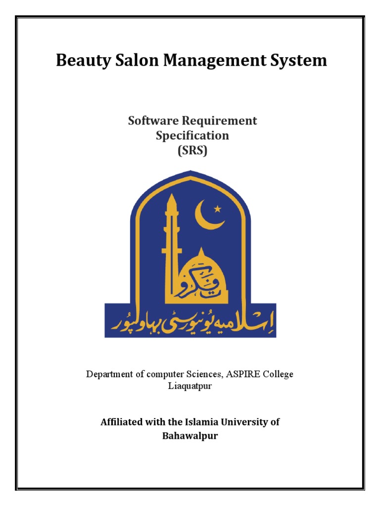Beauty Salon Management SRS Document | PDF | Databases | Software Testing