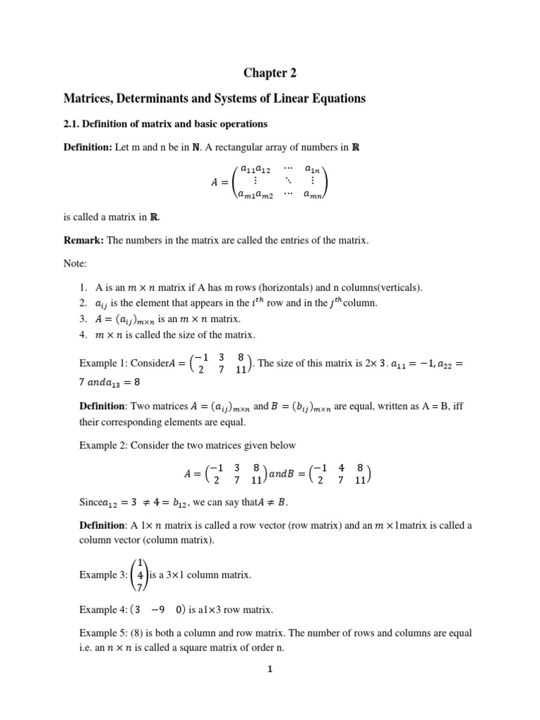 Matrix | PDF | Matrix (Mathematics) | Eigenvalues And Eigenvectors