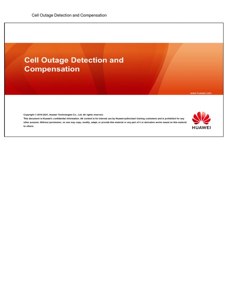 Cell Outage Detection and Compensation | PDF | Reliability Engineering ...