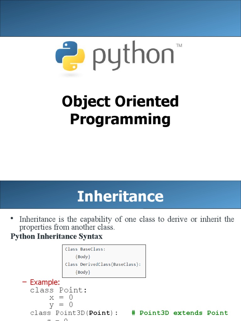 Python Unit 2 Lecture 5 | PDF | Inheritance (Object Oriented ...