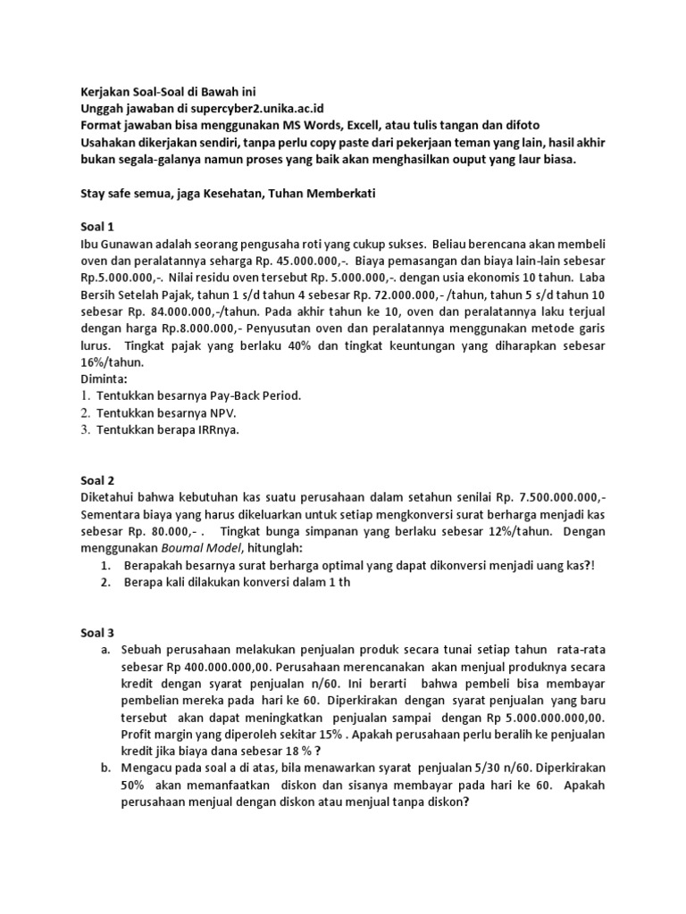 Latihan UAS | PDF