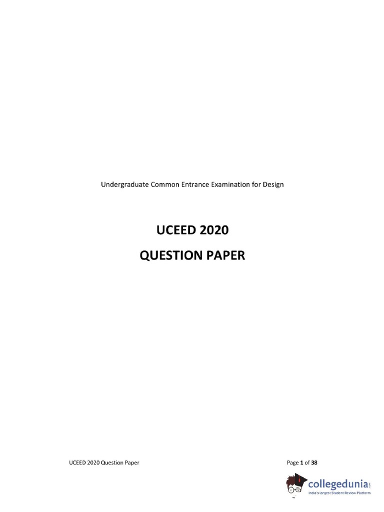 Uceed 2020 | PDF