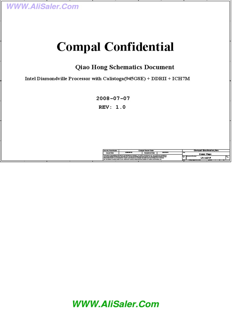DELL Mini 9 Compal LA-4421P Schematics | PDF | Usb | Telecommunications