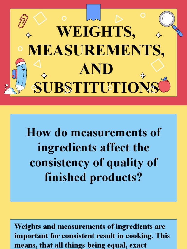 TLE 7 L3 Weights, Measurements and Substitution | PDF | Teaspoon | Gallon