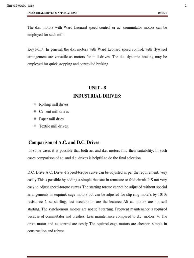 IDC Unit-5 | PDF | Electric Motor | Yarn