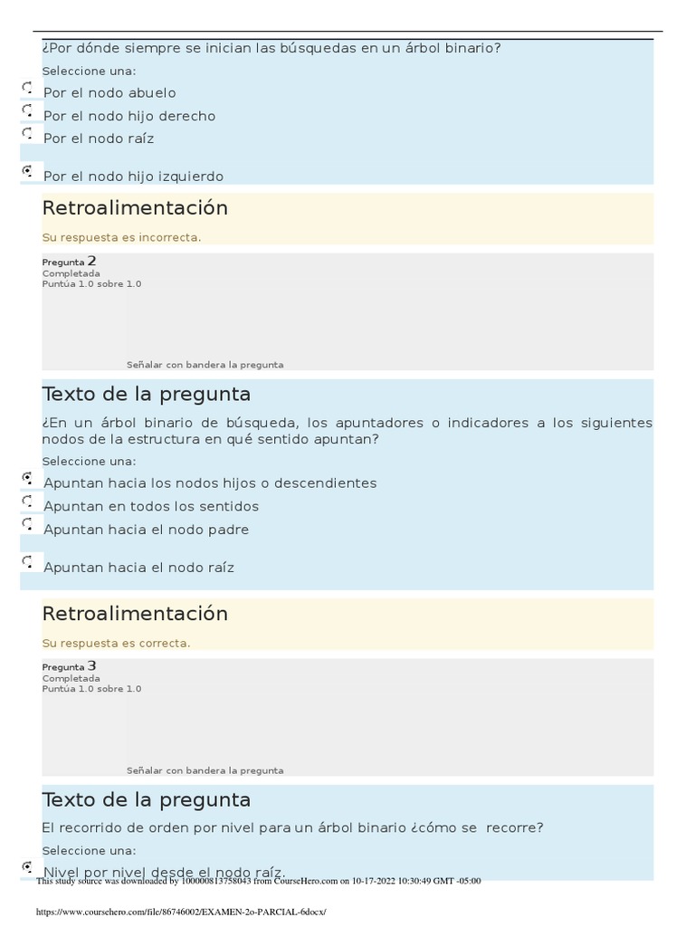 Examen 2o Parcial 6 Pdf Datos De Computadora Algoritmos Y Estructuras De Datos