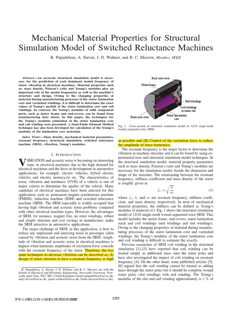 Mechanical Material Properties For Structural Simulation of SRM ...