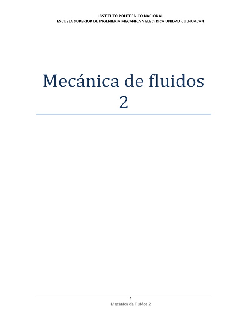 Mecanica de Fluidos Ii | PDF | Presión | Mecánica de fluidos