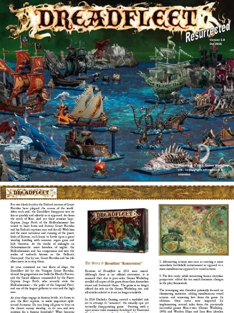 Dreadfleet Resurrected Rules v1.0 | PDF | Water Transport | Ships