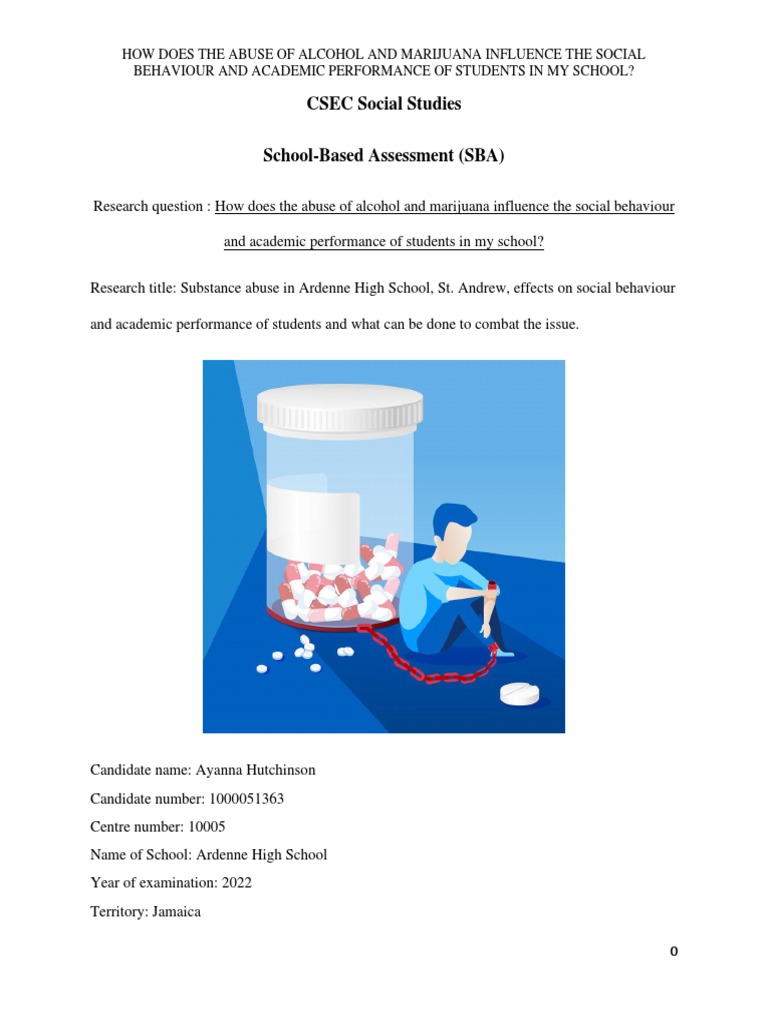 CSEC Social Studies SBA | PDF | Substance Abuse | Questionnaire