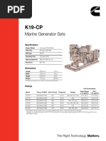 Cummins K19 Auxiliary General Engine Data | PDF | Engines | Systems Engineering