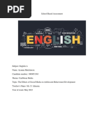 English SBA Reflection 1 Guide | PDF
