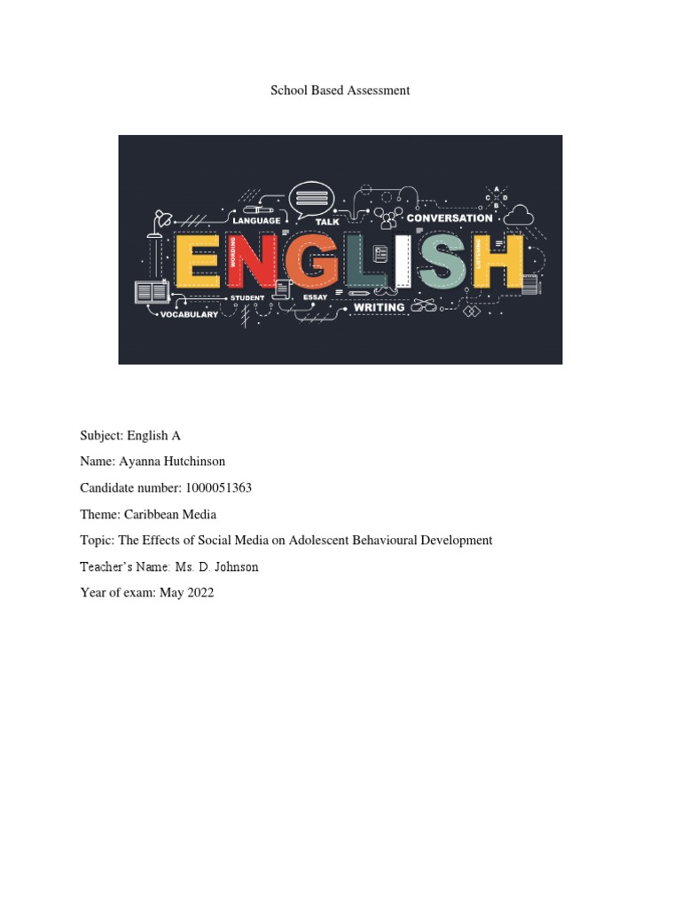 CSEC English A SBA | PDF | Popular Culture & Media Studies | Social Media