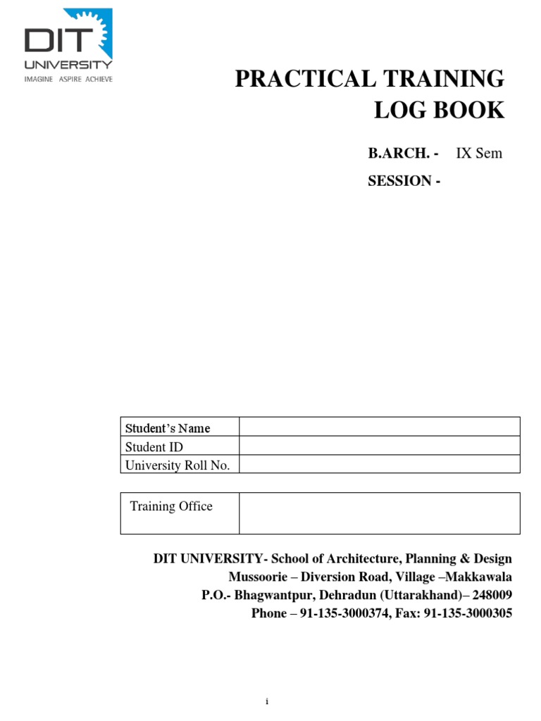 Log Book - B.Arch | PDF | Architect | Consultant