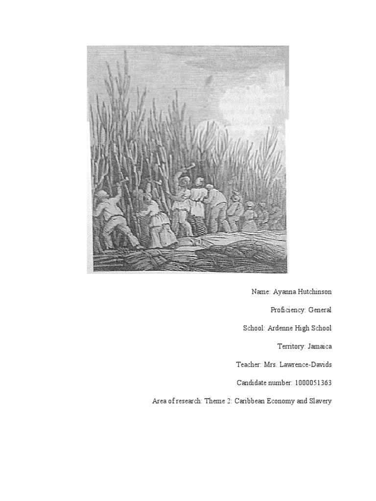 Caribbean History SBA | PDF | Caribbean | Sugarcane