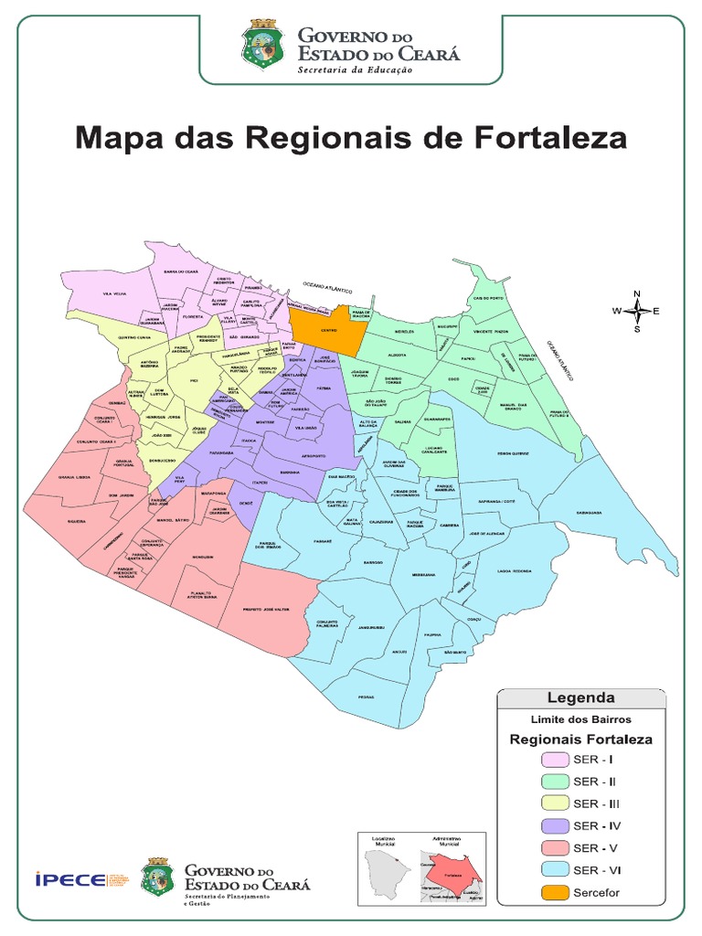 Mapa Das Regionais de Fortaleza | PDF