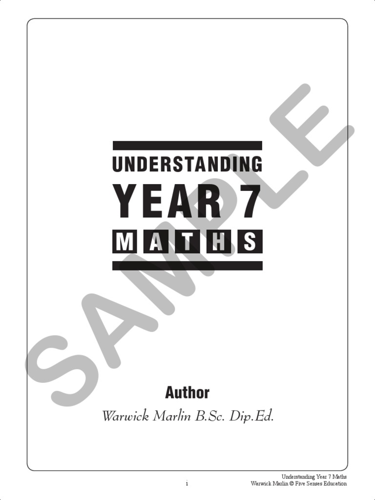 9781741307863_SAMPLE_Understanding_Maths_Year_7_AC (1) | PDF | Numbers ...