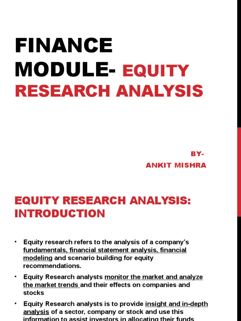 Equity Research Analysis | PDF | Financial Analyst | Valuation (Finance)