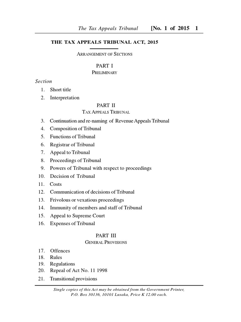 The Tax Appeals Tribunal Act, 2015.UG | PDF | Tribunal | Judiciaries