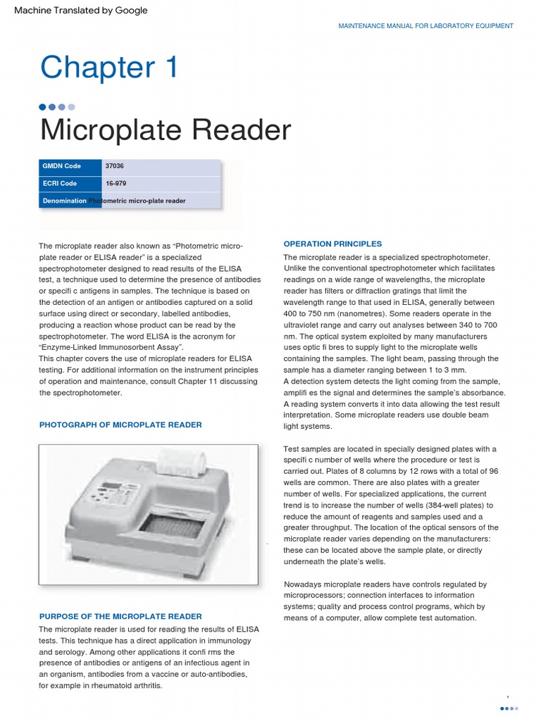 Microplate Reader | PDF | Elisa | Scientific Techniques