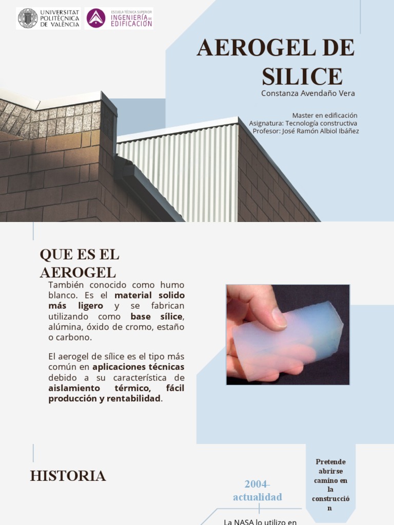 Aerogel | PDF | Hormigón | Aislamiento térmico