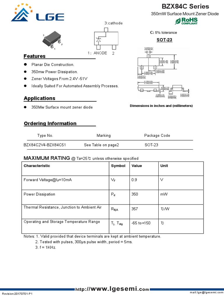 BZX84C8V2 Marking Z7 | PDF