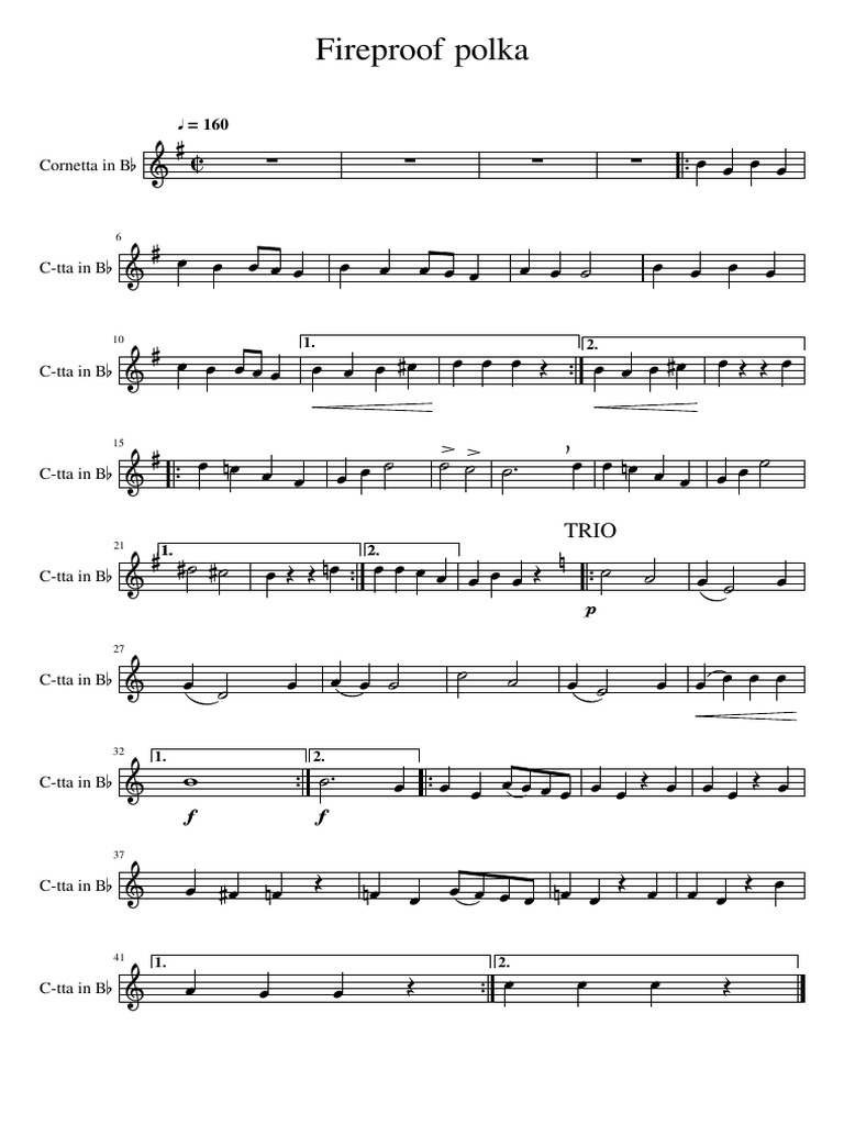 Fireproof Polka Trąbka in B | PDF