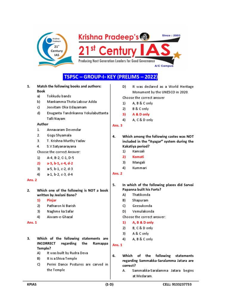TSPSC Group-1 KEY | Download Free PDF | El Niño | Greenhouse Effect