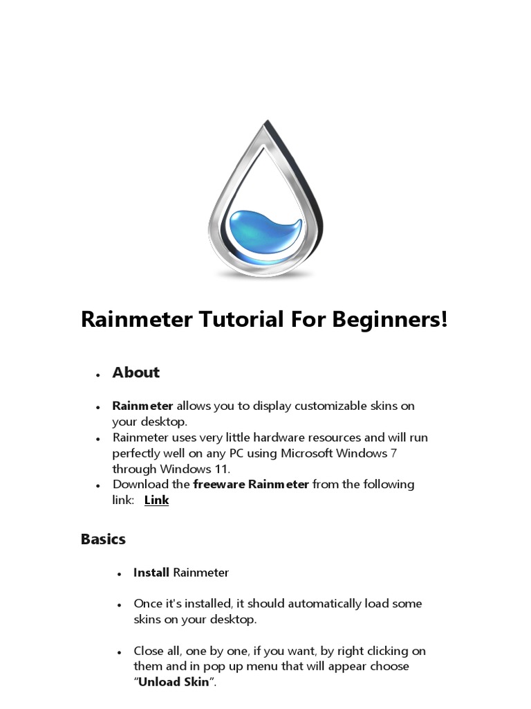 Rainmeter Tutorial For Beginners | PDF
