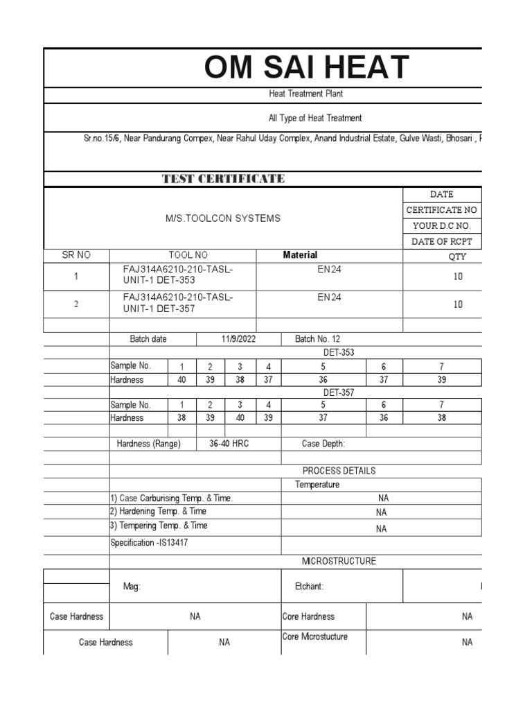 HRC Report | PDF | Heat Treating | Procedural Knowledge