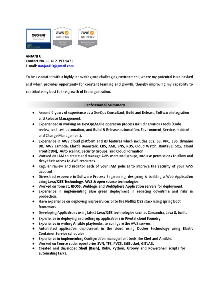 Anjani Devops | Download Free PDF | Cloud Computing | Amazon Web Services