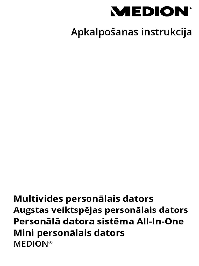 PC Systeme Generic LV Manual WIN10 MSN 2006 3705 Final | PDF