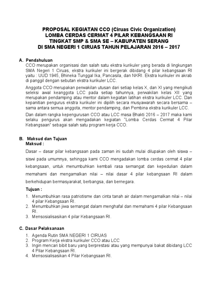 Proposal Kegiatan | PDF | Perjalanan | Sains & Matematika