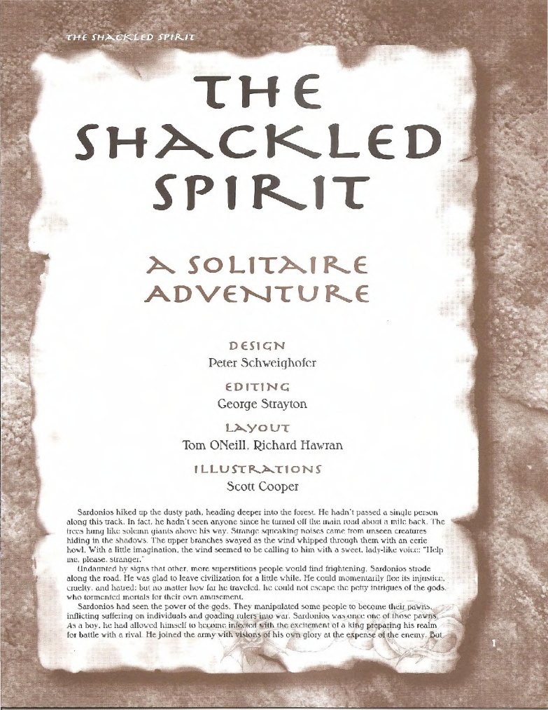 WEG 36008 Hercules Xena RPG Box Set Adventure I The Shackled Spirit ...