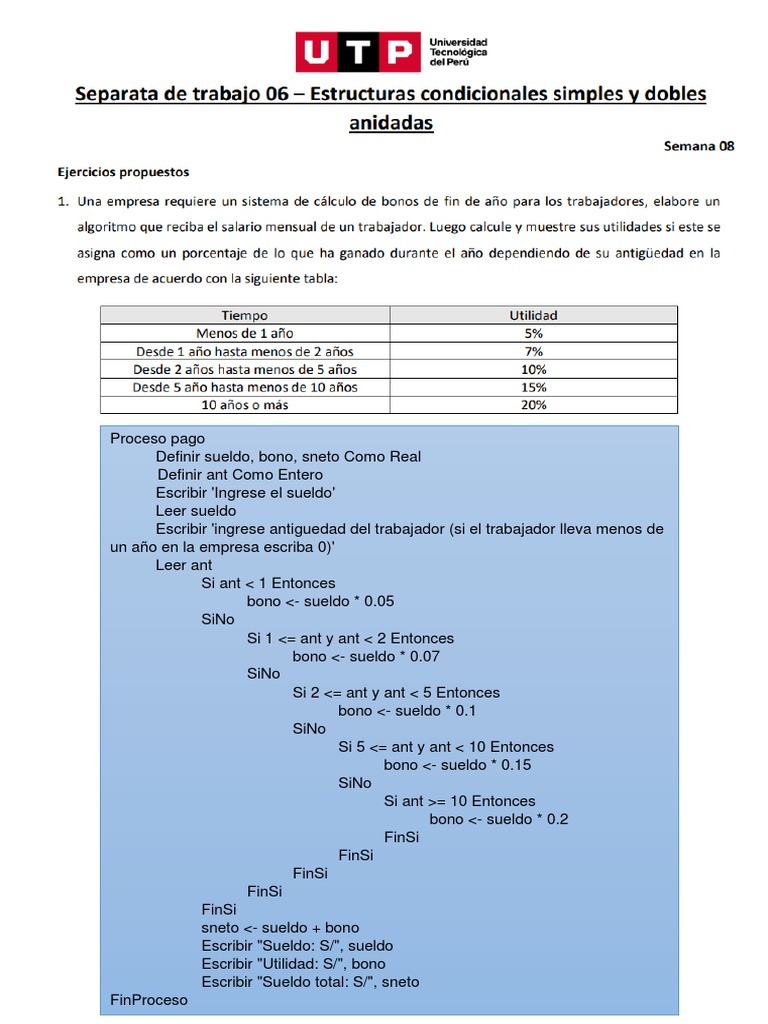 Tarea Principio de Algoritmos S8 | PDF