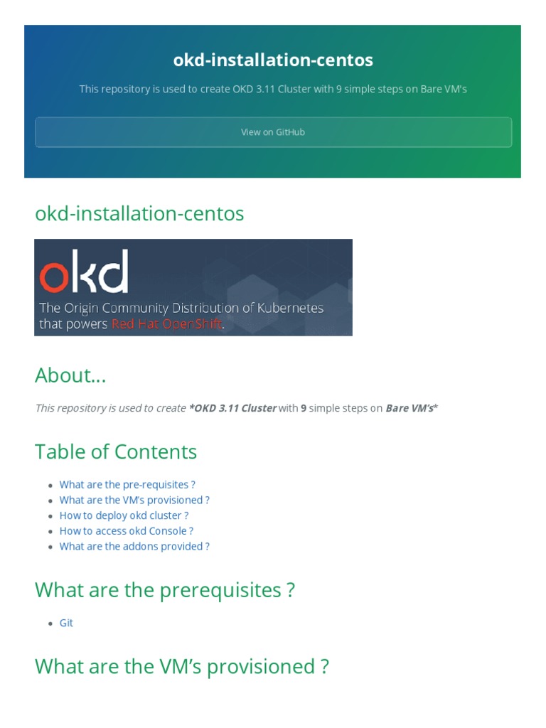 Okd Installation Centos | Download Free PDF | Computer Cluster ...