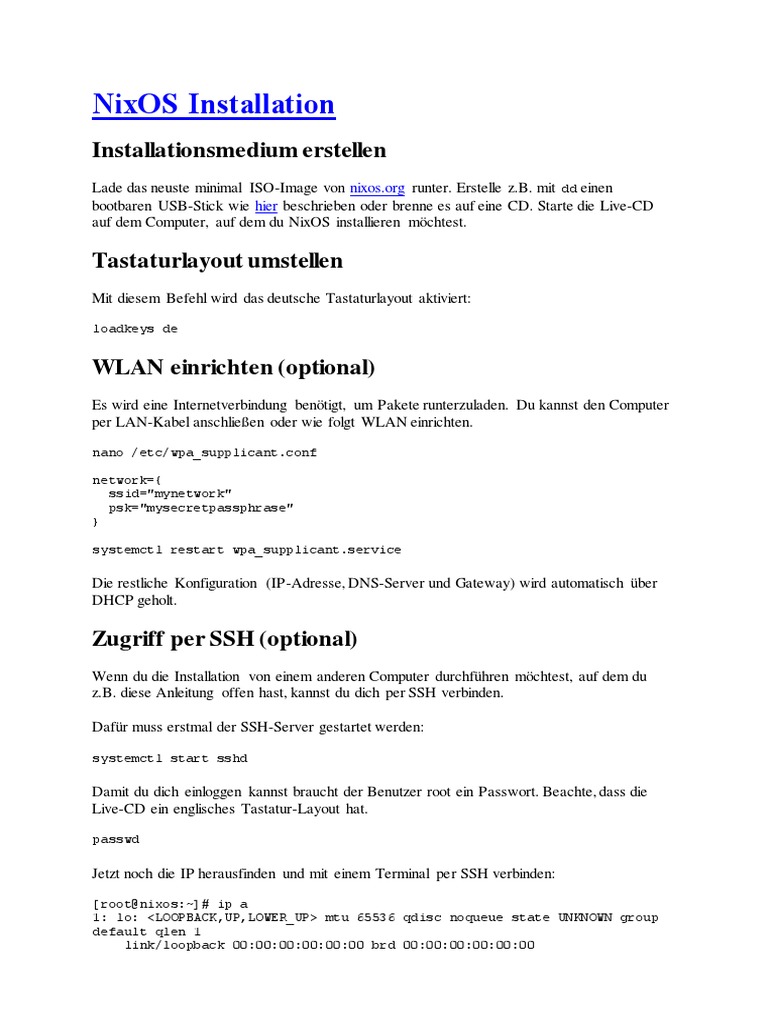 NixOS Installation | PDF