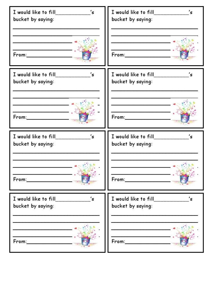 Bucket Filling Slips | PDF
