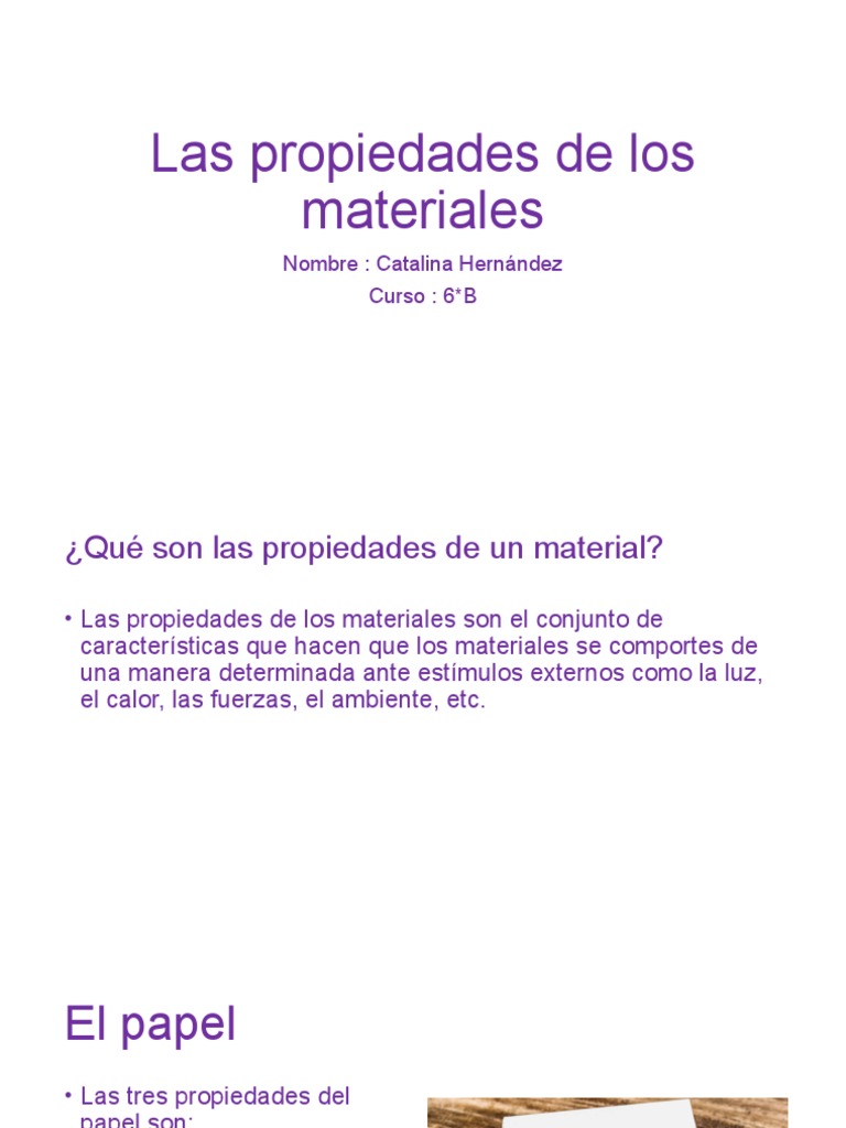 Las Propiedades de Los Materiales | PDF