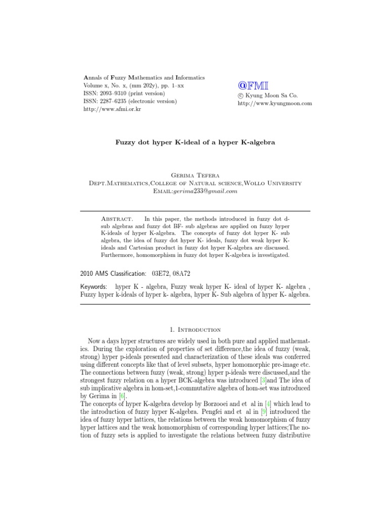 Fuzzy Hyper | PDF | Mathematics | Mathematical Concepts