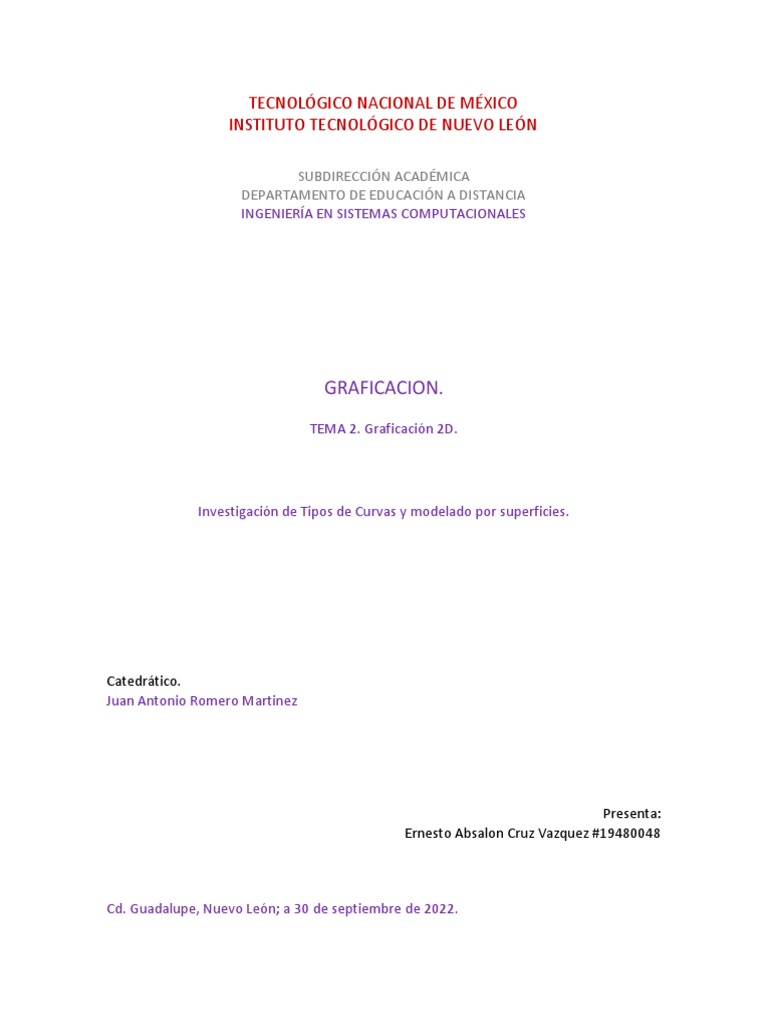 Unidad 2 Tipos de Curvas J | PDF | Spline (Matemáticas) | Geometría