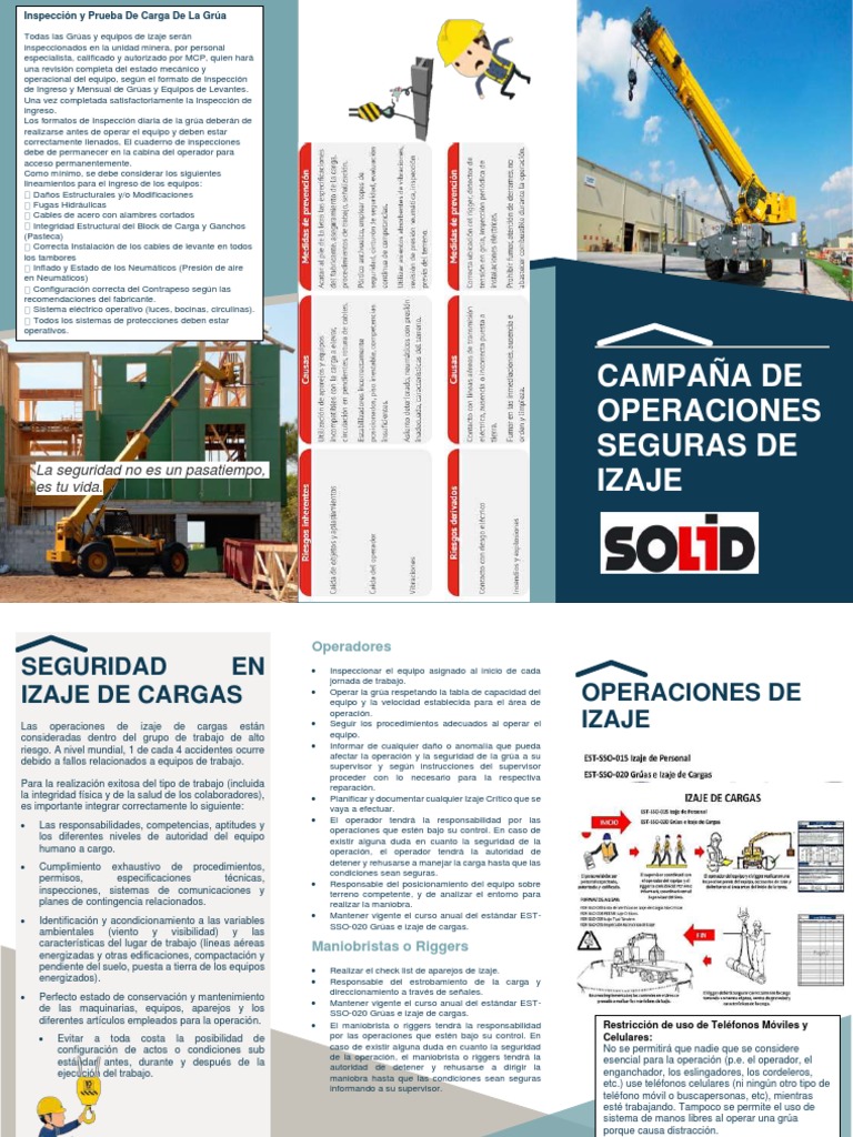 Seguridad en Operaciones de Izaje | PDF | Teléfonos móviles | Neumático