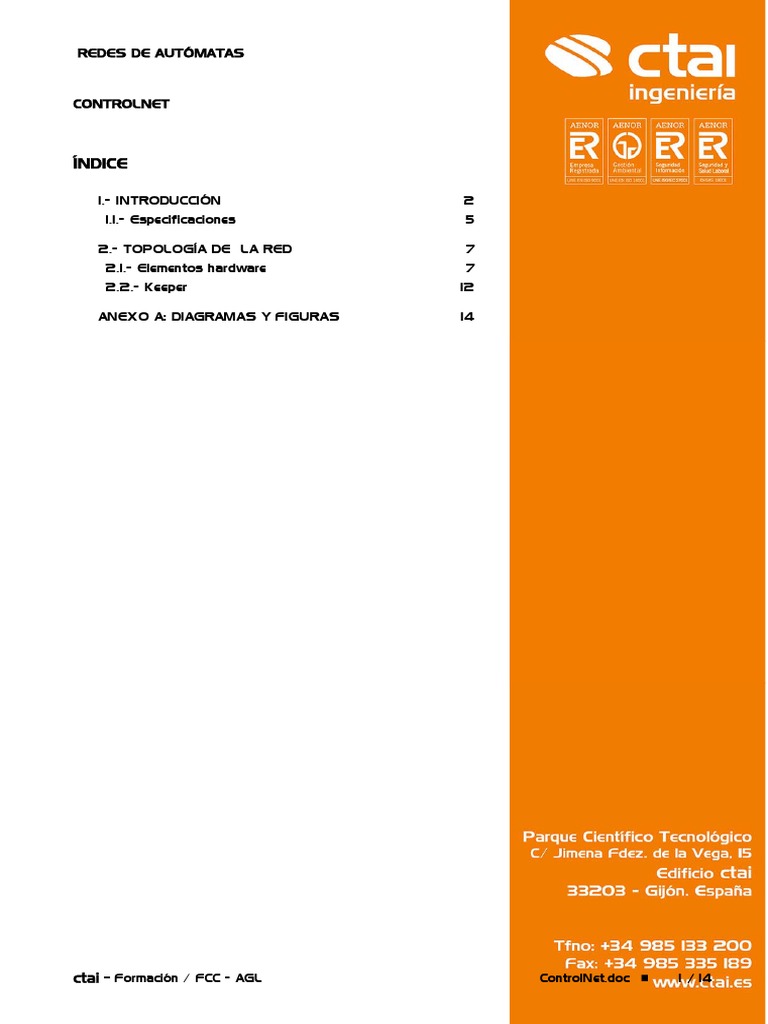 Control Net | PDF | Topología de la red | Arquitectura de Computadores