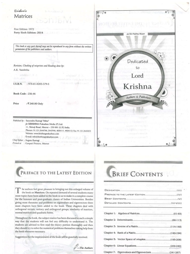 Matrices Krishna Series | PDF