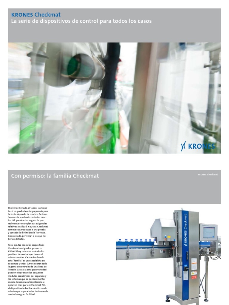 Dispositivos Krones Checkmat 731 | PDF | Software | Código de barras