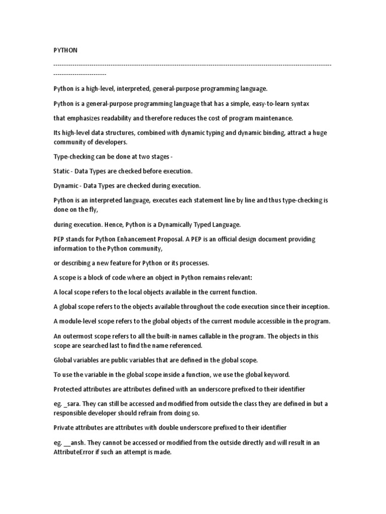 Python Basics Pdf Scope Computer Science Inheritance Object Oriented Programming